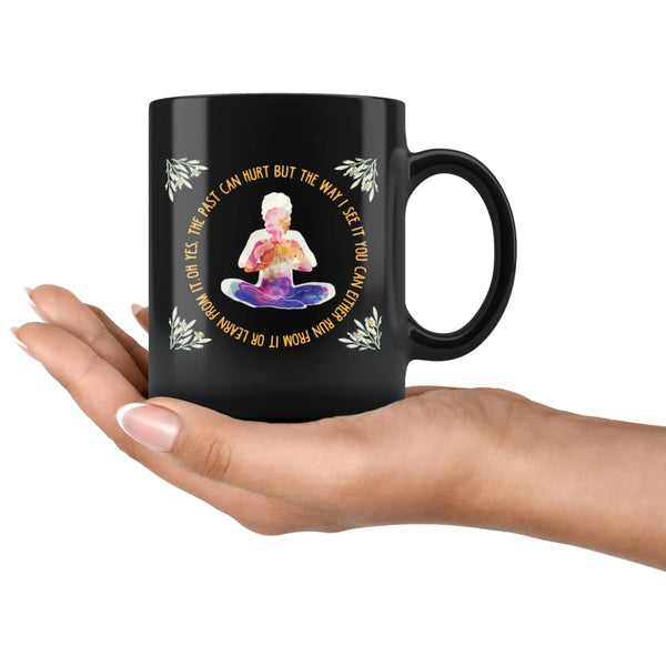 Yoga Meditation Mug Meditating Rafiki 11oz Black Coffee Mugs | Odditees