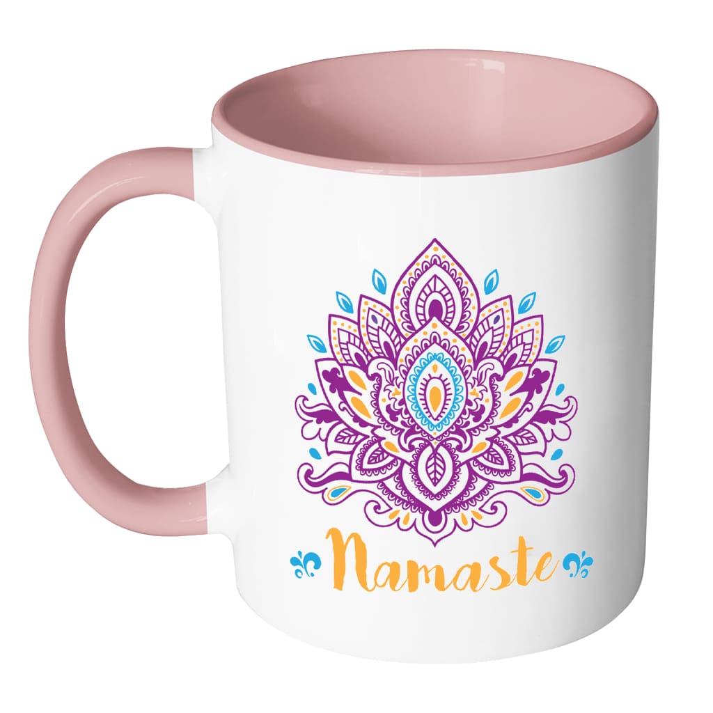 Zen Meditation Yoga Lotus Flower Mug Namaste White 11oz Accent Coffee ...